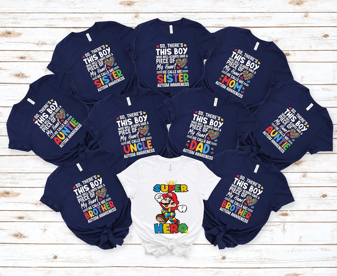 Custom Autism Super Family Shirt, Atuism Family Squad Shirt ...