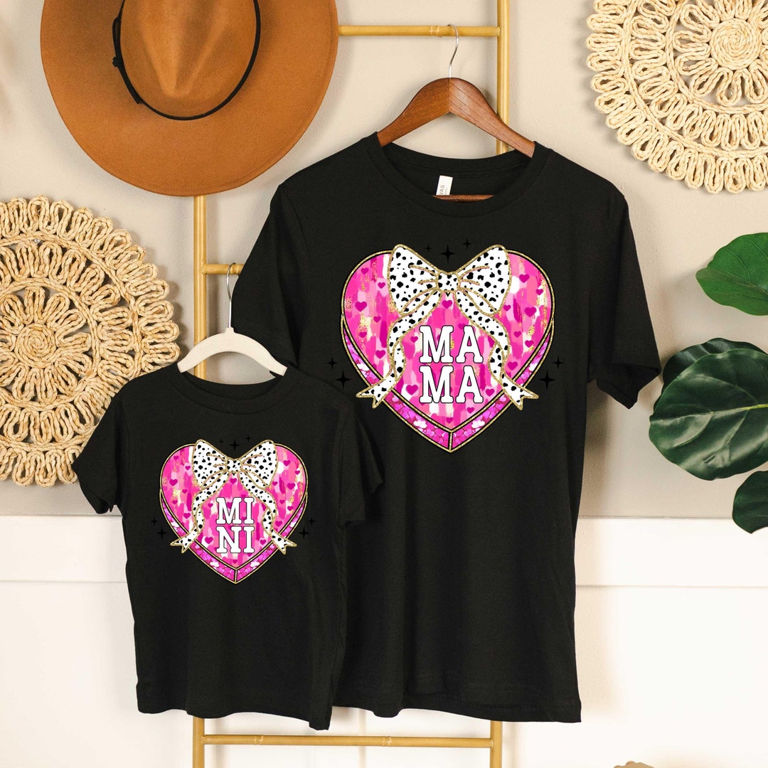 Coquette Mama Mini Heart Shirt, My Small Valentines Shirt, Mother's Day ...
