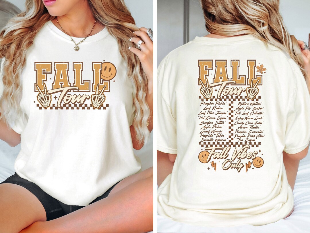2 Sided Fall Tour Shirt Fall Shirt, Fall Vibes Shirt, Autumn Shirt ...
