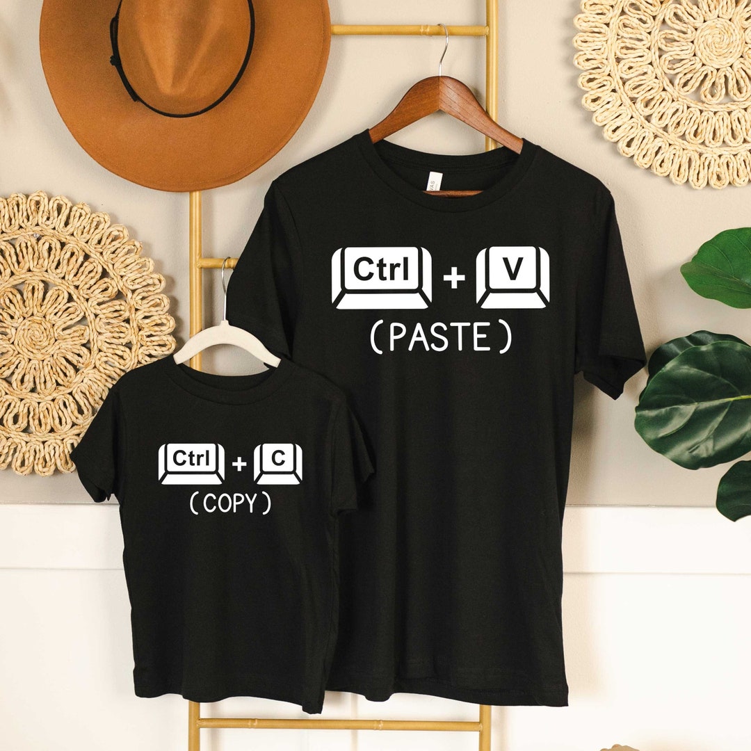 Copy Dady Shirt, Funny Daddy Shirt, Dad and Kid Matching Shirt, Control ...