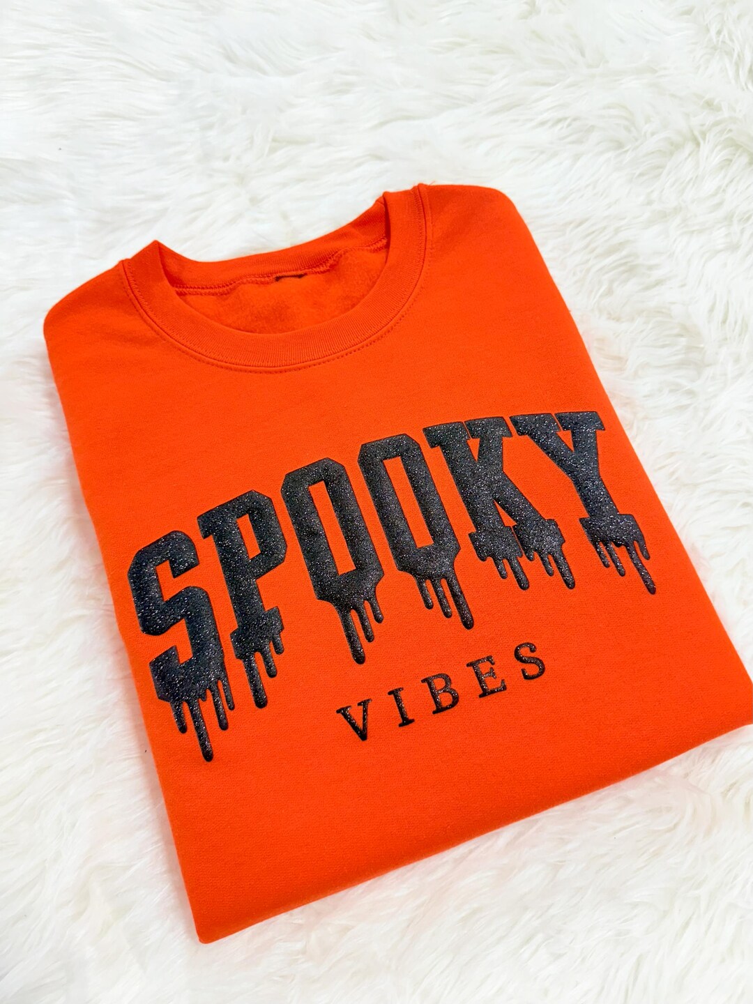Puff Halloween Spooky Vibes Sweatshirt,embossed 3D Cute Ghost Shirt ...