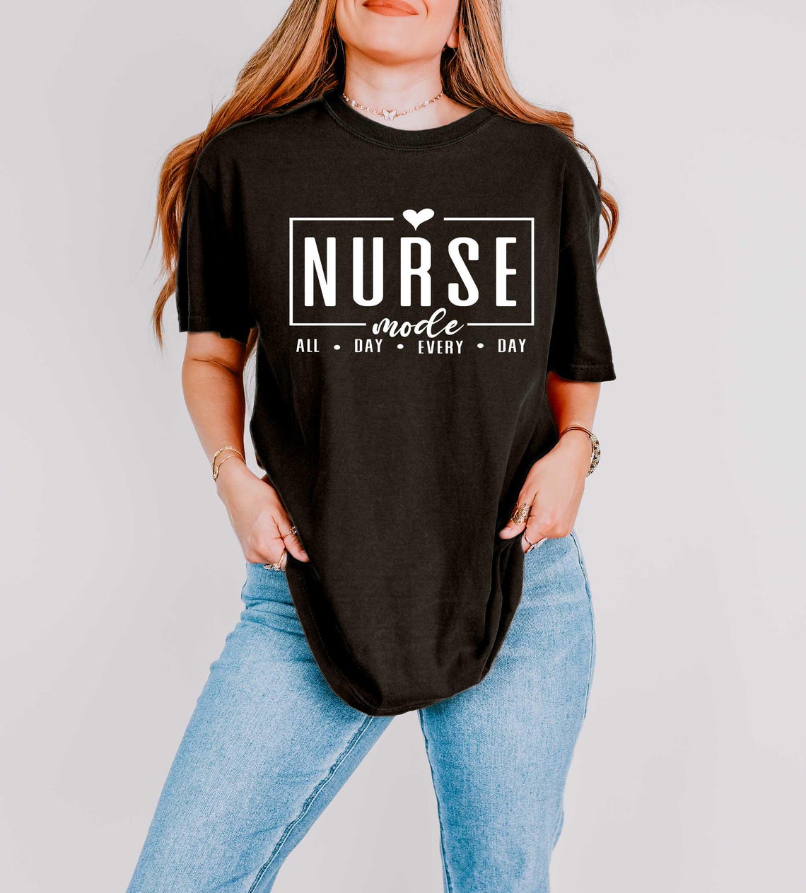 Nurse Mode Shirt, Nurse Tee, Nurse Mode All Day Every Day Shirt, Gift ...