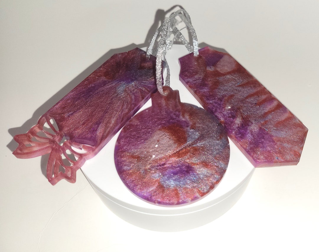 Handmade Epoxy Resin Gift Tags Set of 3 Tie Dye Coloring or Custom ...