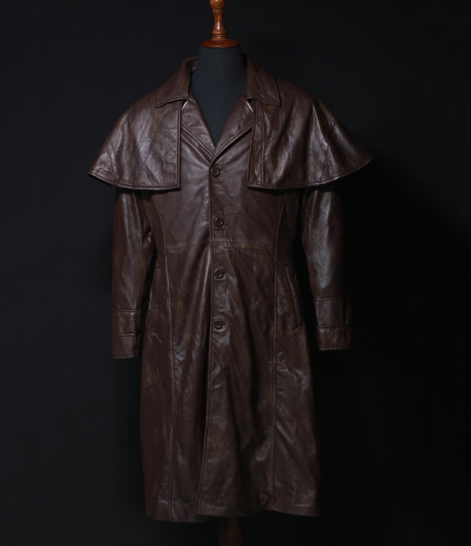 Bloodborne Hunter Cosplay Leather Coat, Distressed Long Trench Coat ...