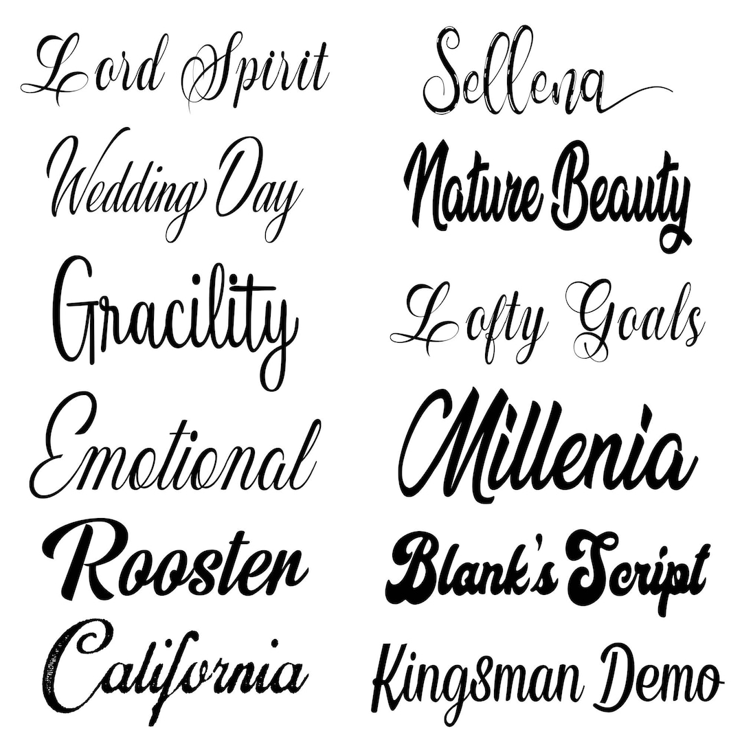 30 Paquete de fuentes cursivas SVG, Paquete de fuentes cursivas, Fuente ...