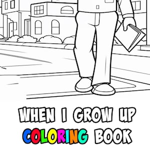 When I Grow up - Digital Coloring Book - Etsy