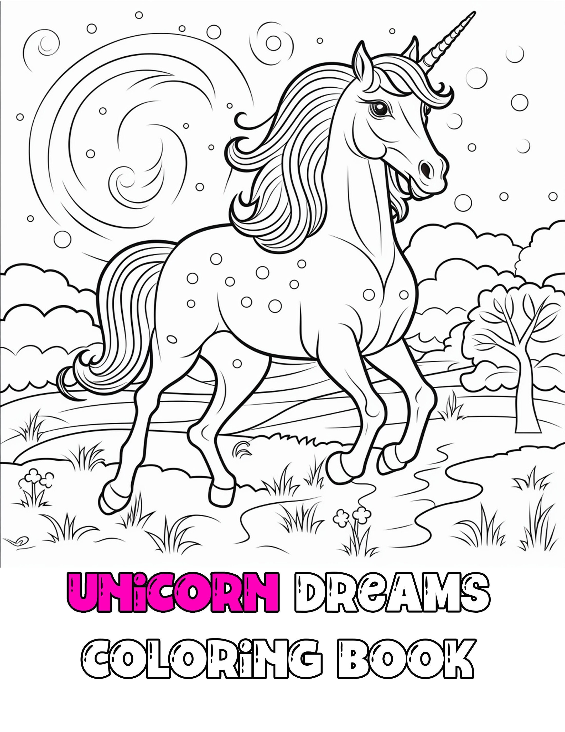 Unicorn Dreams Coloring Book - Digital Download - Etsy