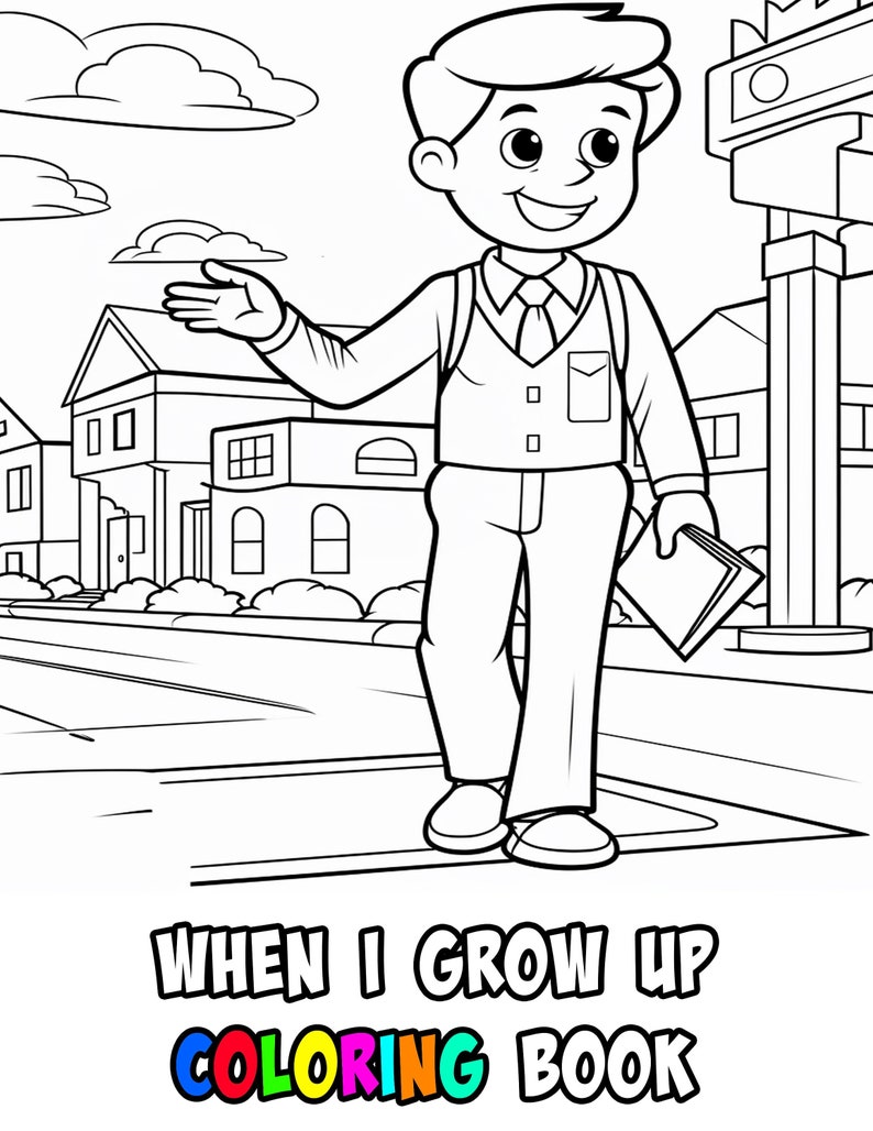 When I Grow up - Digital Coloring Book - Etsy