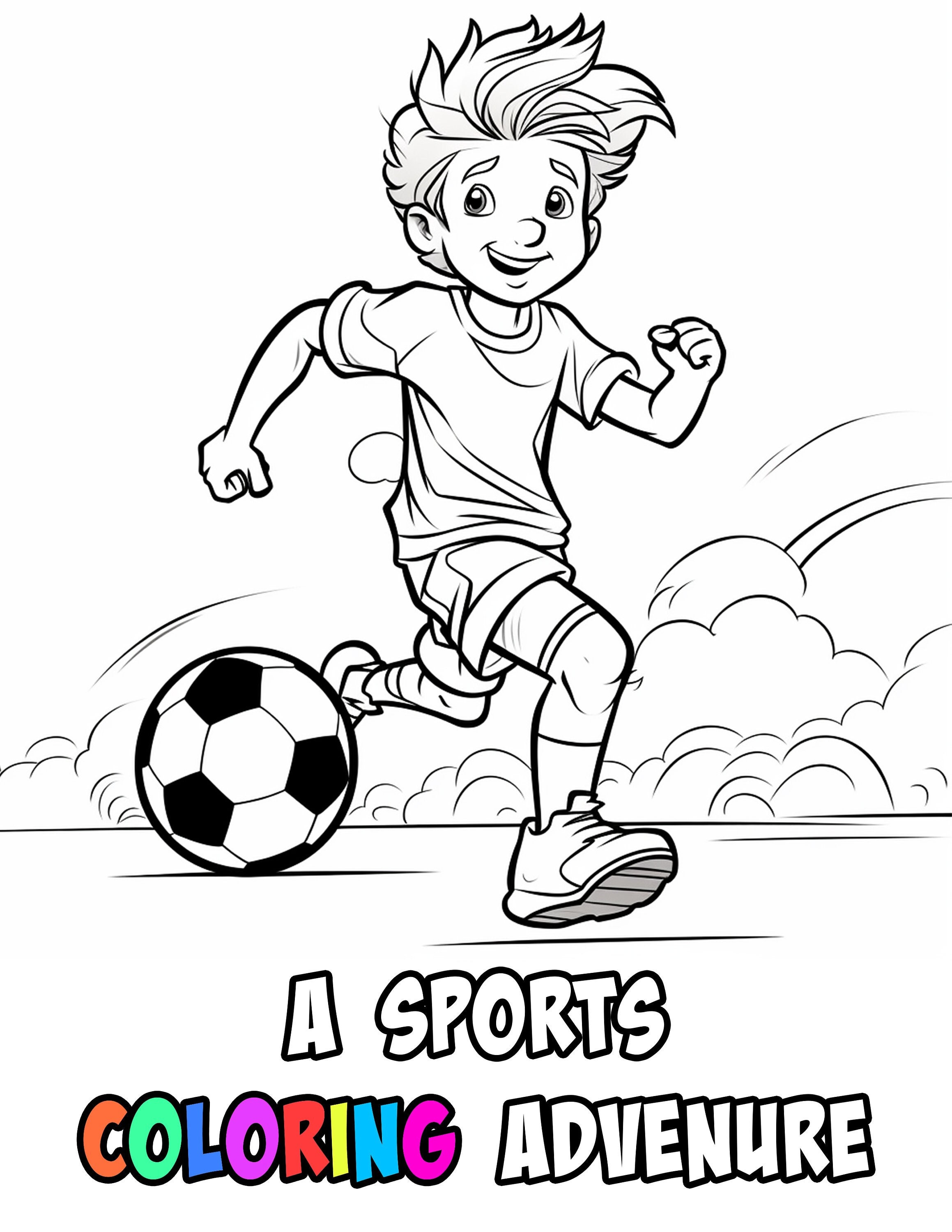 A Sports Coloring Adventure. - Etsy