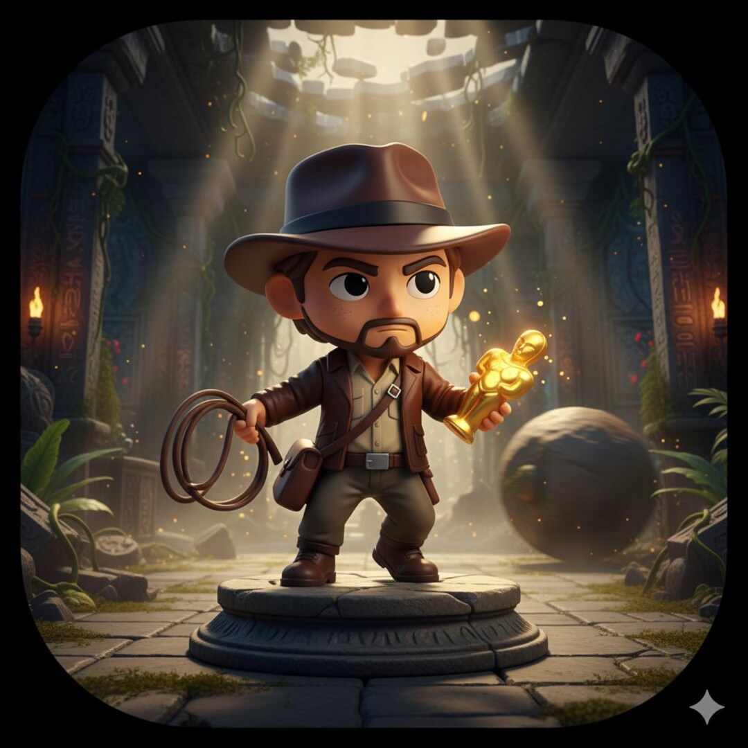Indiana Jones Chibi 3D Print Model | STL OBJ FBX (digital Download) - Etsy