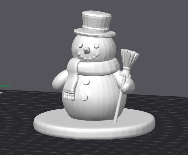 Snowman Chibi 3D Print File STL | Winter Holiday Decor Model | Cute ...