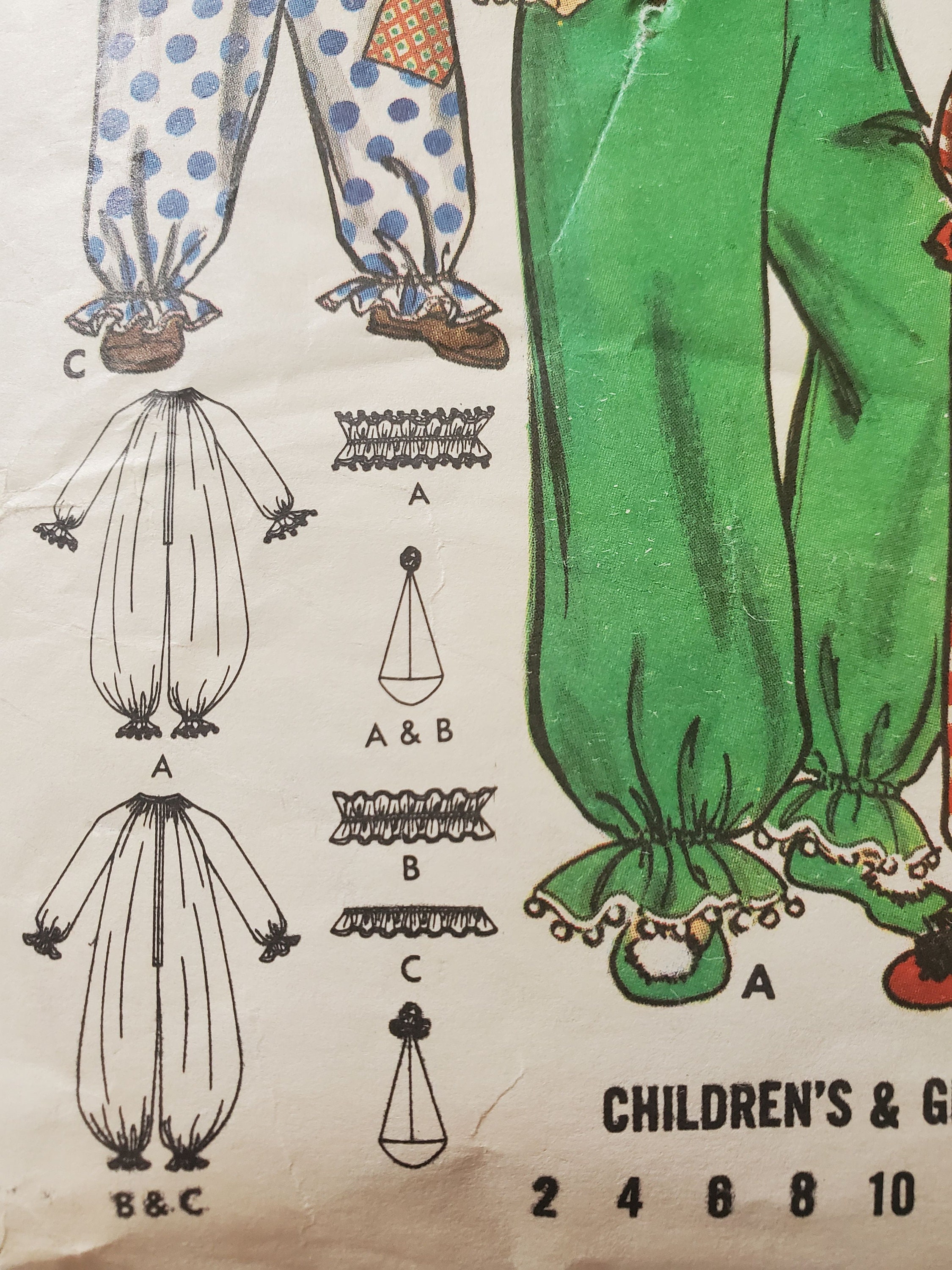 Retro 1970s Butterick Halloween Clown Sewing Pattern for - Etsy
