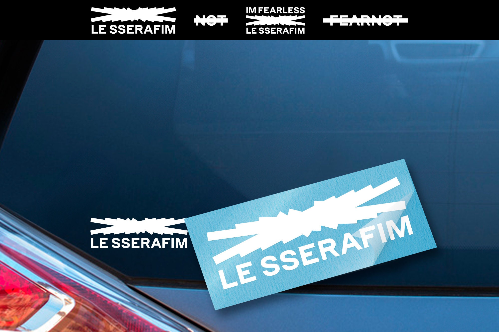 LE SSERAFIM Logo Vinyl Decal, Kpop, Sticker, Water Bottle, Laptop, Car ...