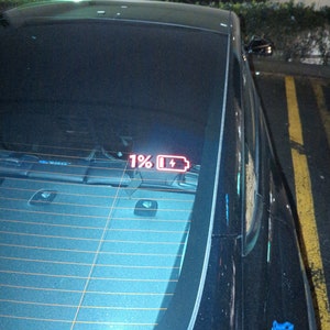 Reflective Low Battery 1% Percent Sticker Decal Vinyl for EV Cars - Etsy