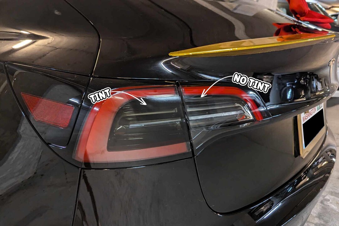 Tesla Model 3/Y Tail Light Dark Smoke Tint Cutout - Etsy