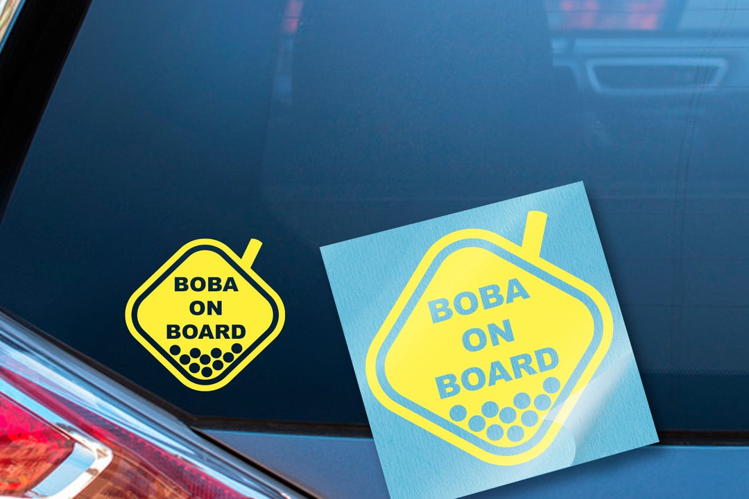 Boba on Board Vinyl Decal Sticker, ABG, Asian, Drink, Cute - Etsy