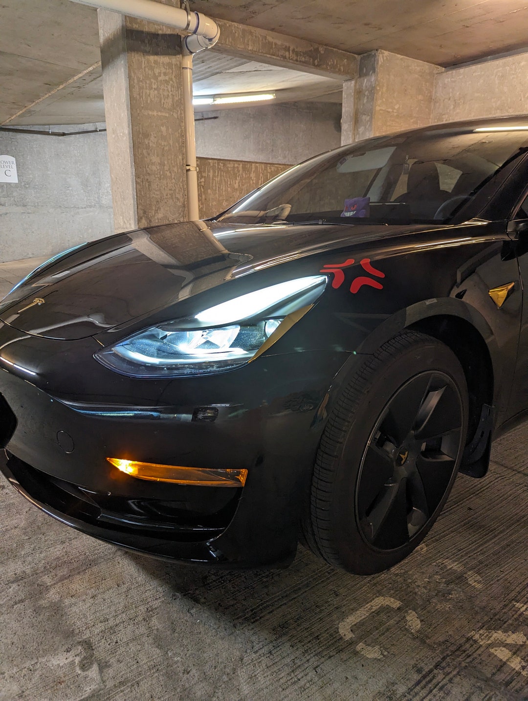 Angry Anime Face Vinyl Decal Sticker for Car Headlights - Etsy UK