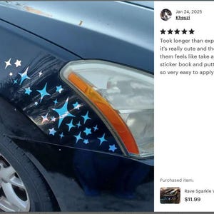 Rave Sparkle Vinyl Decal Sticker for Car Under Headlights - Etsy