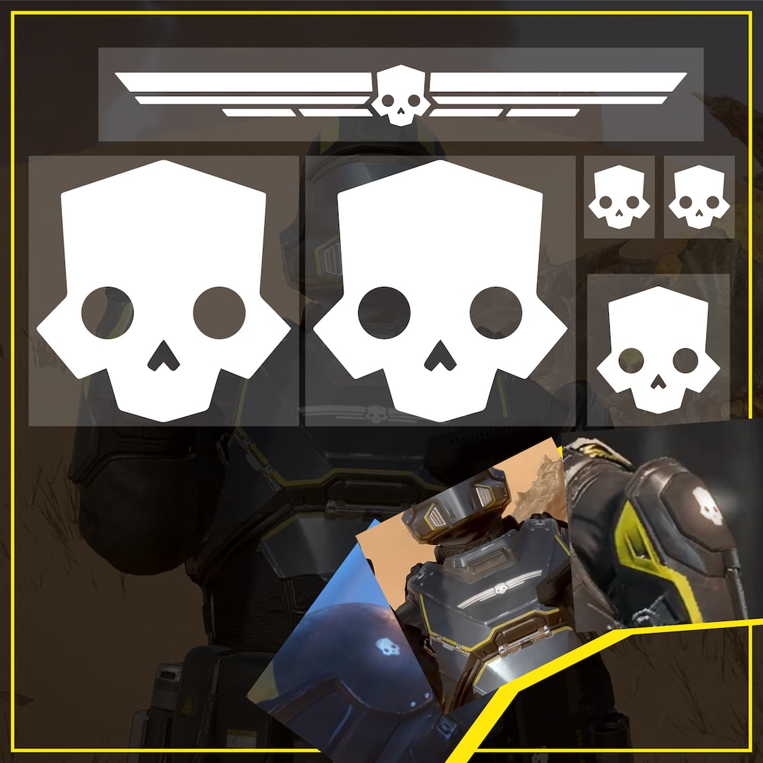 Helldivers Cosplay Decal Vinyl for Helmet and Armor, Super Earth, Liber ...