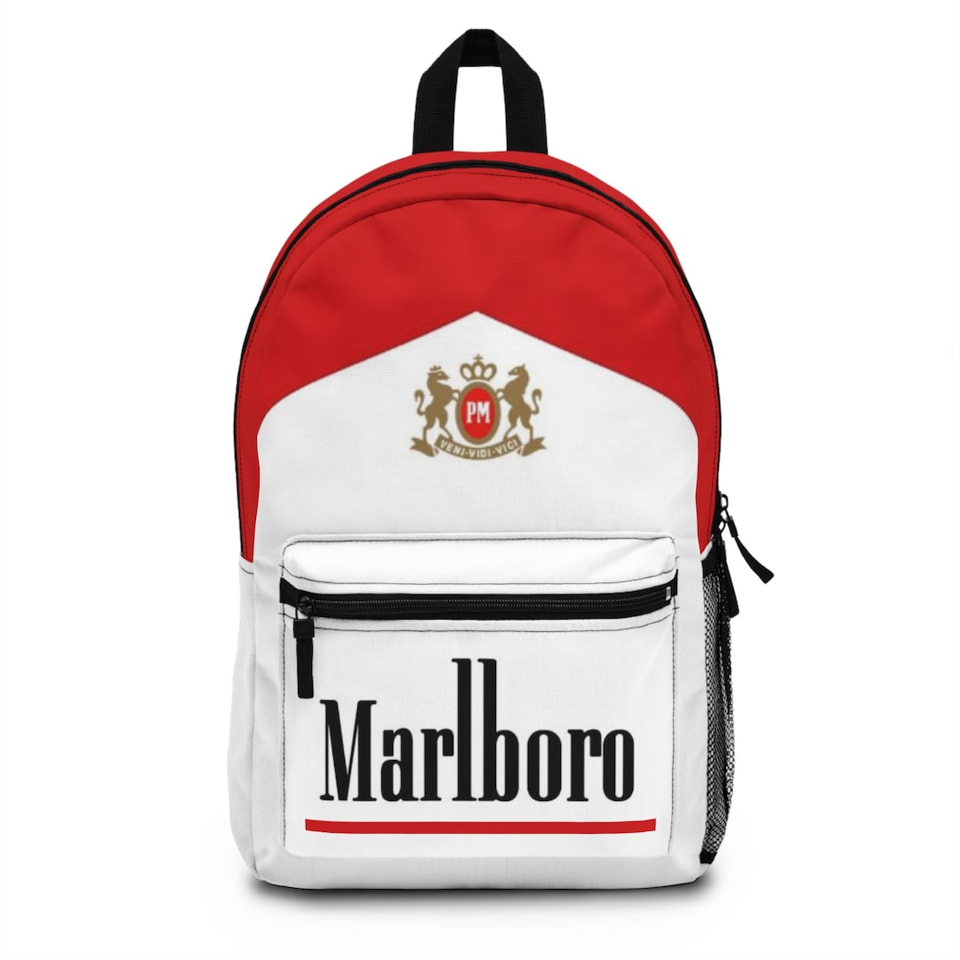 Vintage Marlboro Red Cigarettes Backpack, Retro Tobacco Pack Bag ...