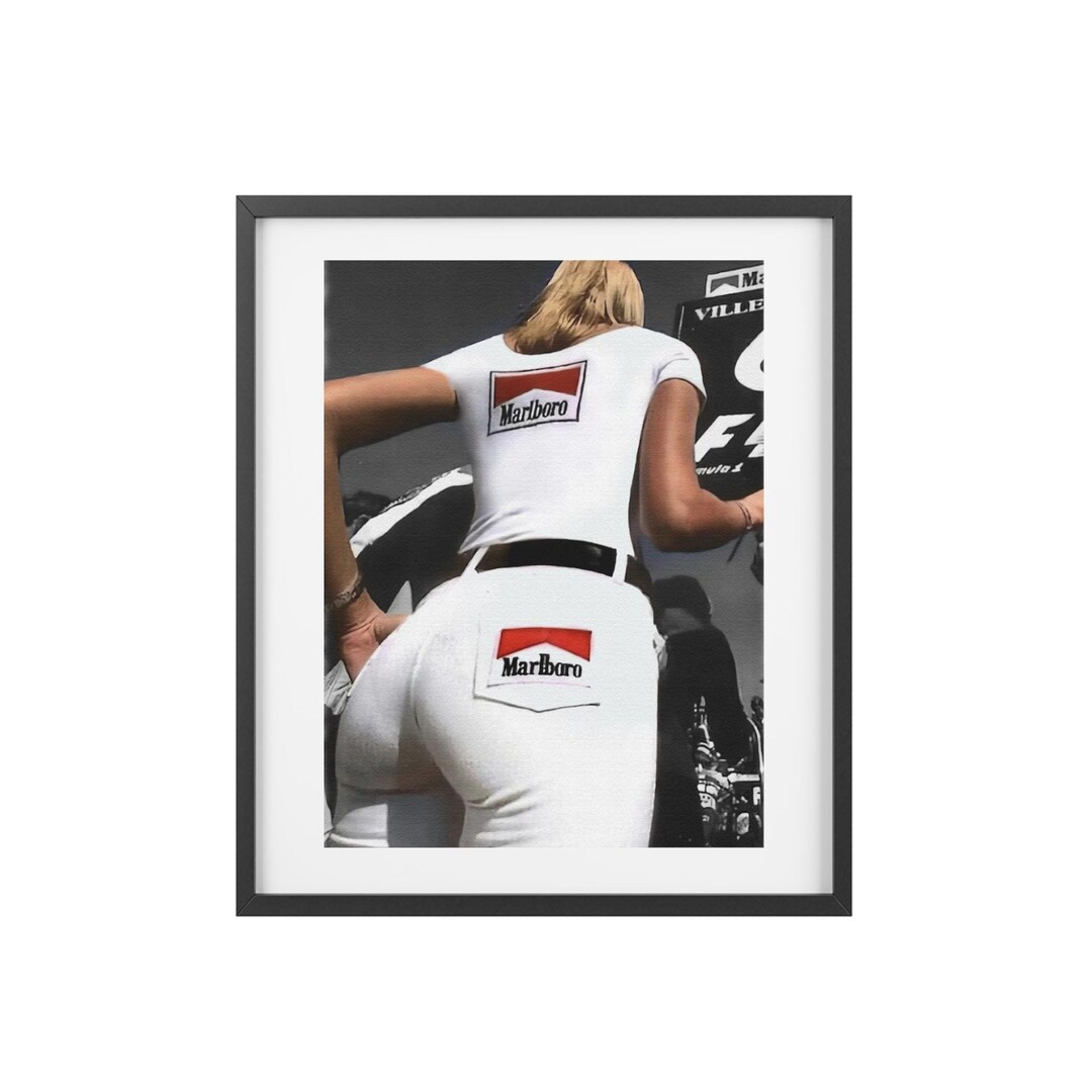 Grid Girl Racing Art Print, Formula One Race Decor, Marlboro Grid Girl ...
