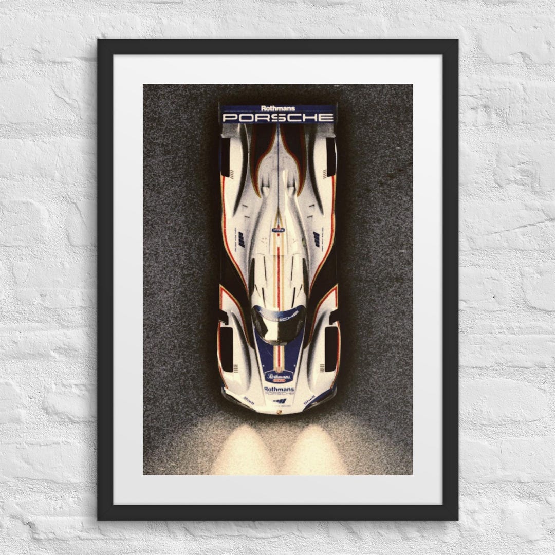 Vintage Porsche Rothmans Racing Framed Poster 18x24 Inches, Black Frame ...