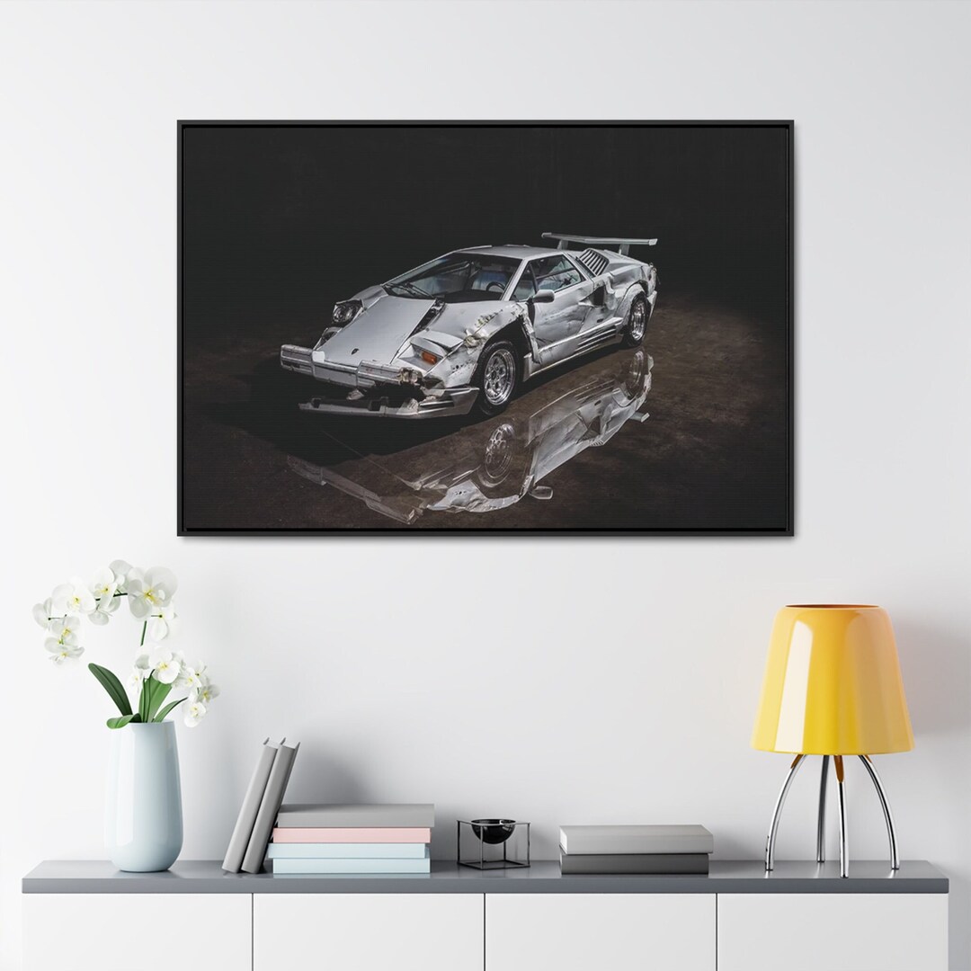 Lamborghini Countach Canvas Wolf of Wall Street Framed Art Lamborghini ...