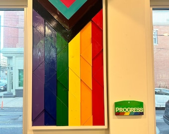 Custom Size - Quilted Progress Pride Flag, Finished Parade Flag or Wall ...