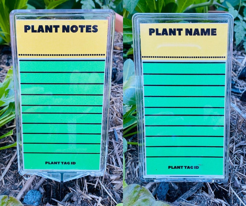 Plant Tag ID Transparent Label Holder and Plant Labels - Etsy