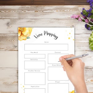 Verse Mapping Sheet, Bible Study Template, Scripture Mapping, Bible ...