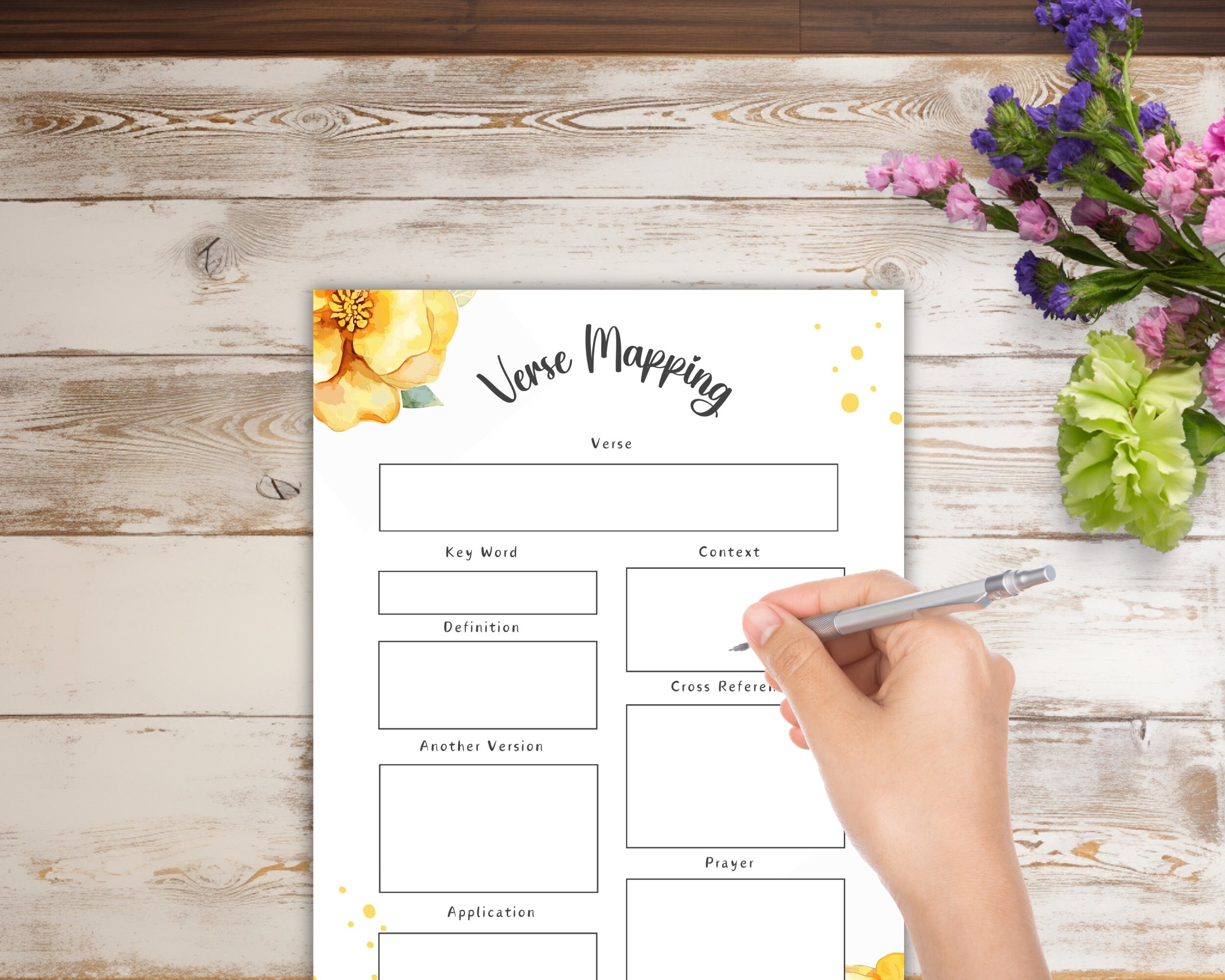 Verse Mapping Sheet, Bible Study Template, Scripture Mapping, Bible ...