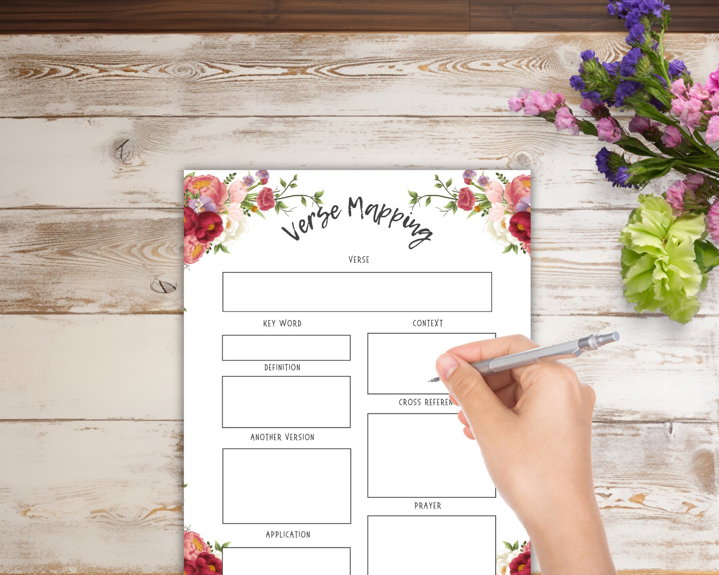 Bible Verse Mapping Guide, Bible Study Template, Scripture Mapping ...