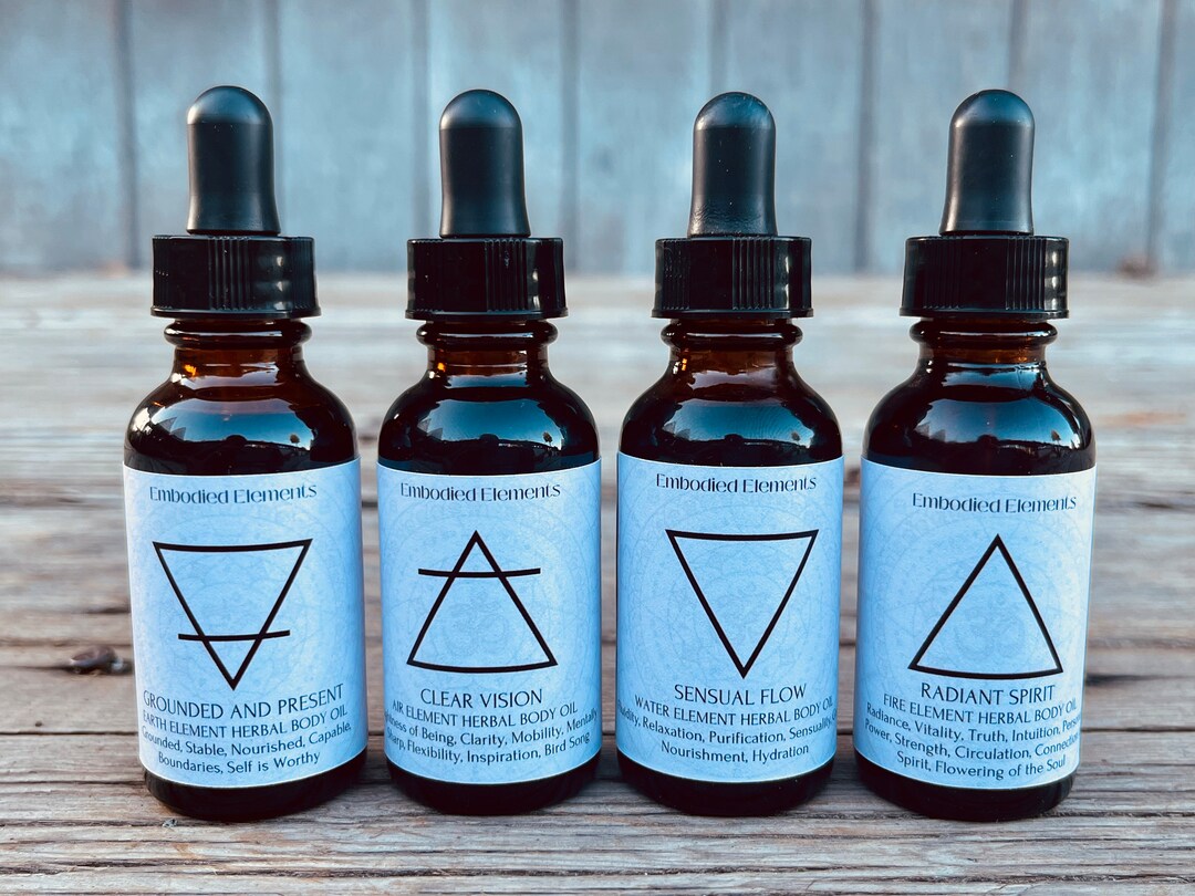 4 Elements Massage Oil Set 1 Oz - Etsy