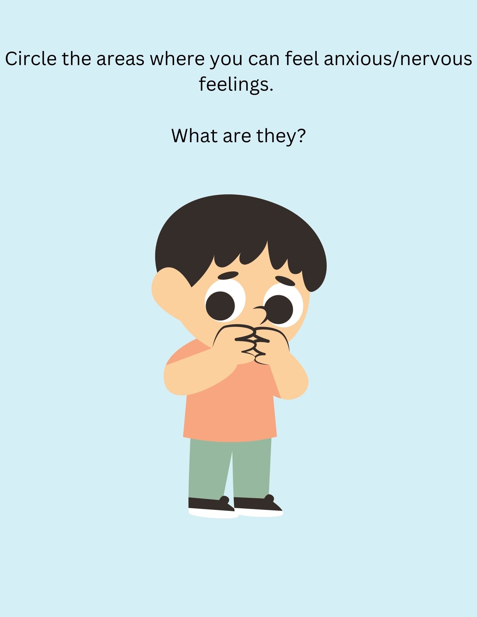 Learn About Anxious Feelings in the Body for Kids: Body Map and Calming ...