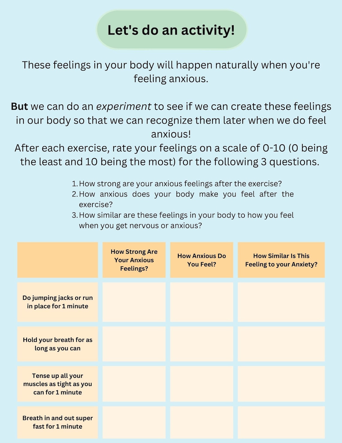Learn About Anxious Feelings in the Body for Kids: Body Map and Calming ...