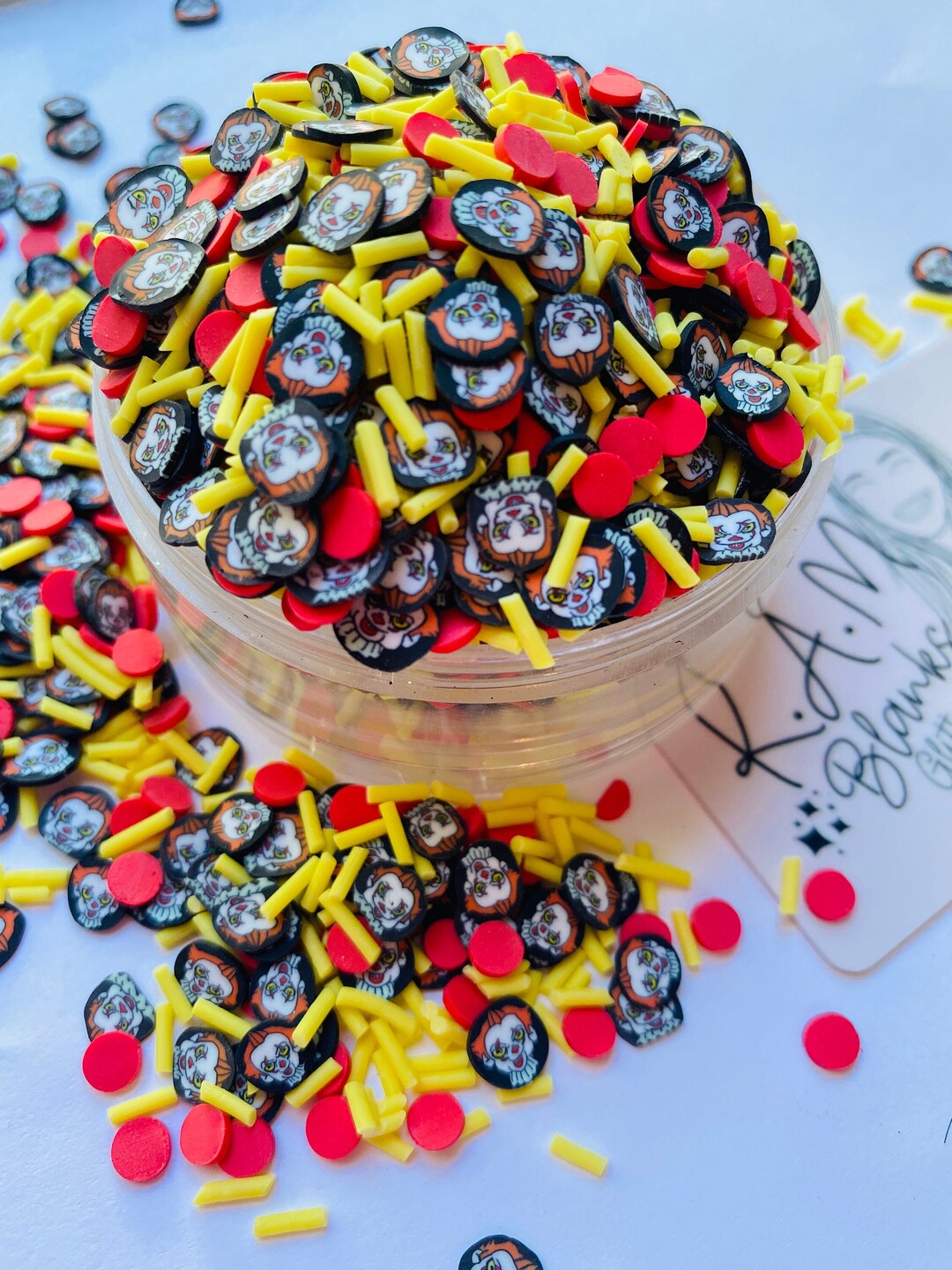 Scary Clown Custom Mix Polymer Clay Slices\horror\halloween\horror ...