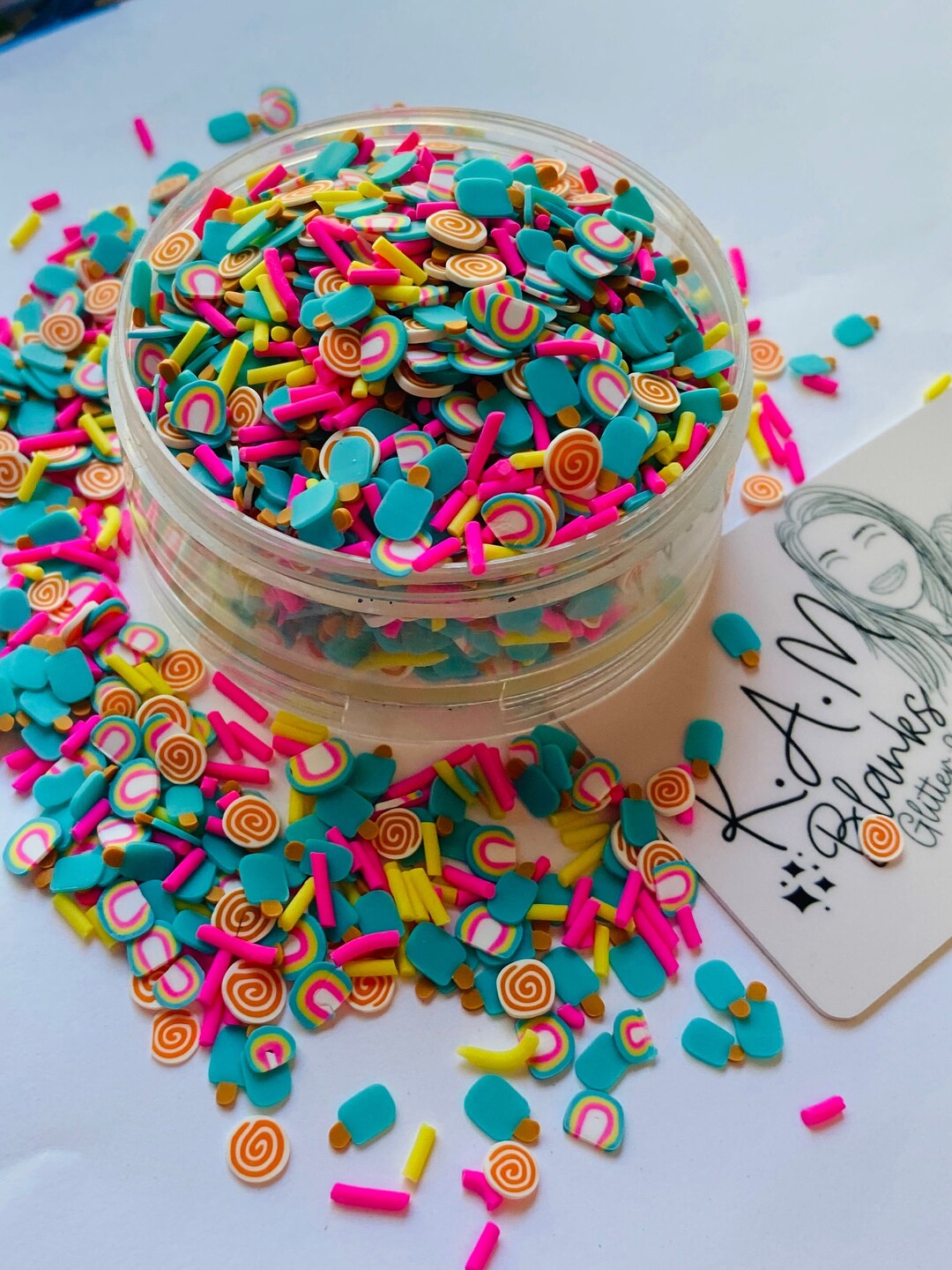 Summer Time Popsicle Mix Polymer Clay Slices \fake Bake\sprinkle Slime ...