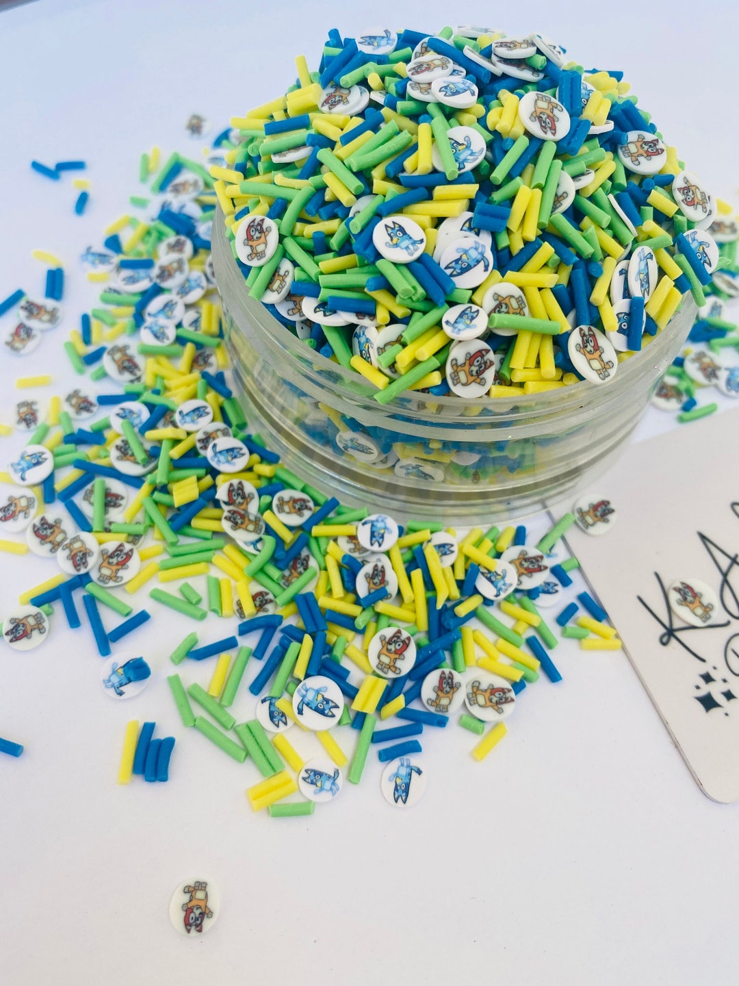 Blue Dog Mix , Polymer Clay Slices , Sprinkles|non EDIBLE | Snow Globe ...