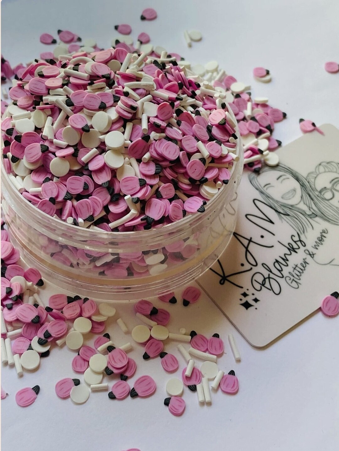 Pink Pumpkin Polymer Clay Slices Custom Mix\fall Sprinkle Slime ...