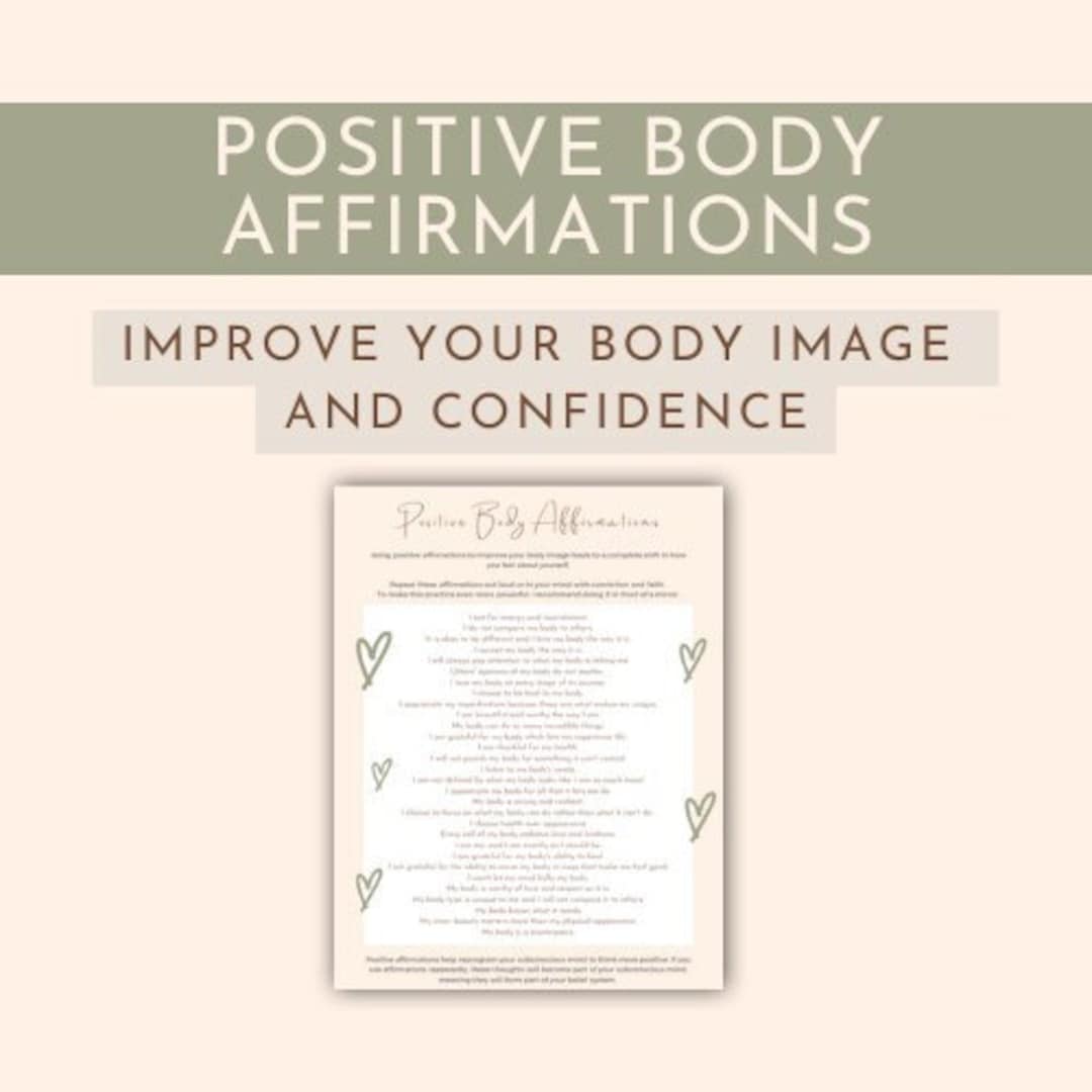 Positive Body Affirmations, Body Confidence, Mindset, Food Freedom ...
