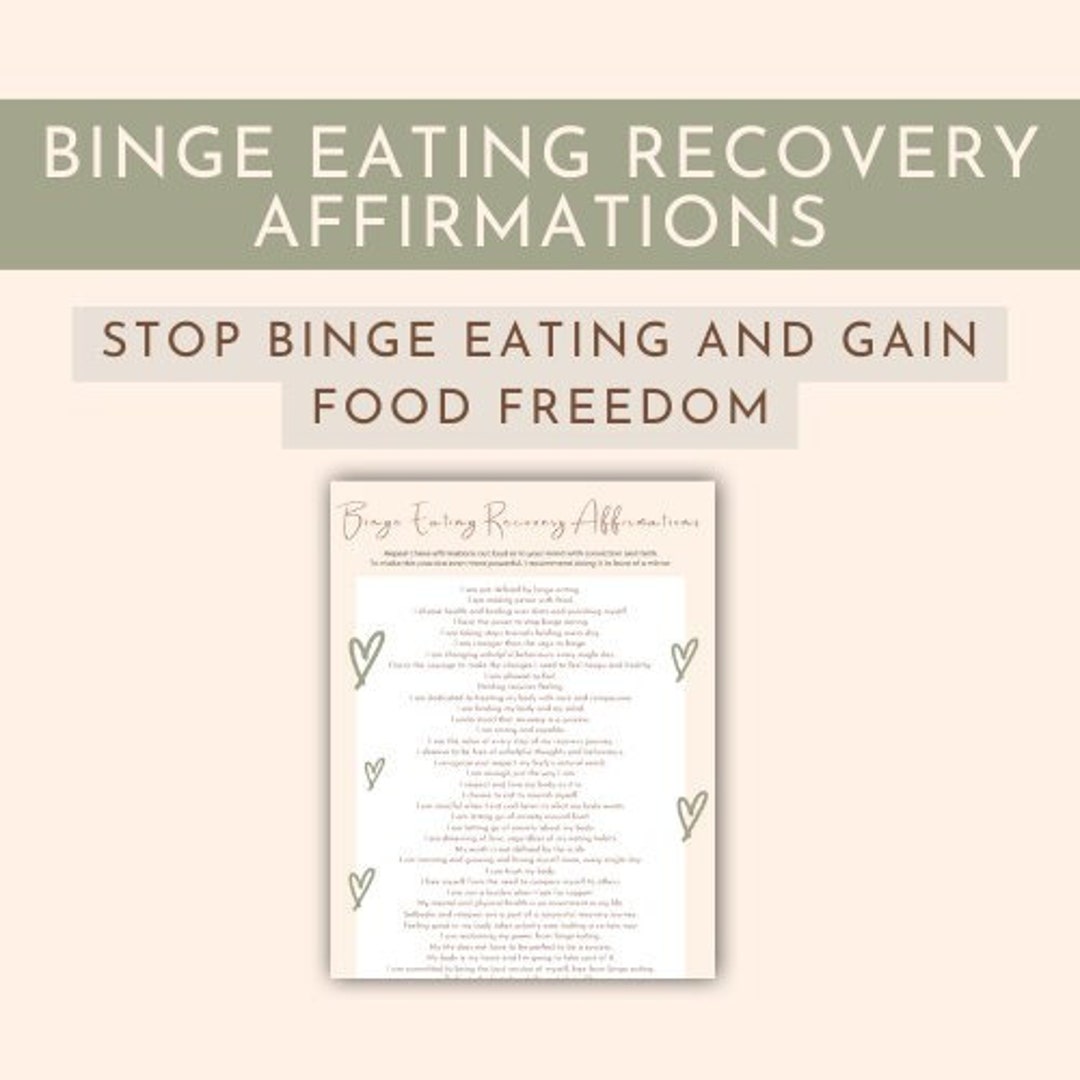 Positive Affirmations, Binge Eating Recovery, Binge Free, Stop Binging ...