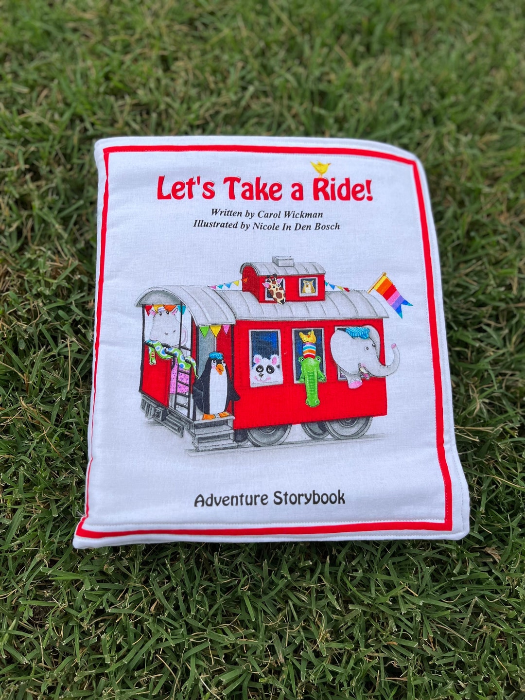 Let’s Take a Ride Cloth Story Book Handmade - Etsy