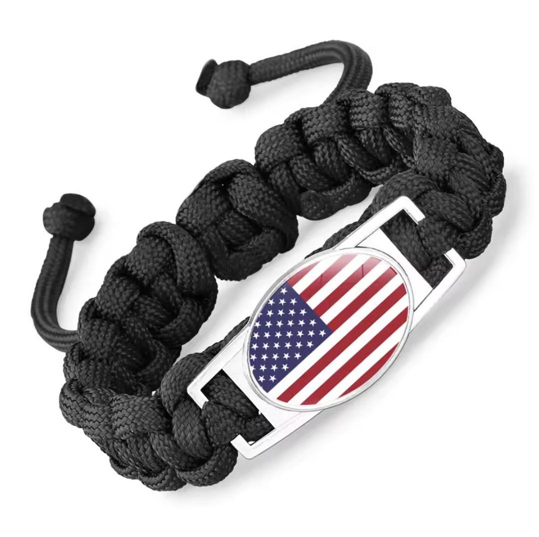 Adjustable Paracord Bracelet: Country Flag Charm, Patriotic Gift - Etsy