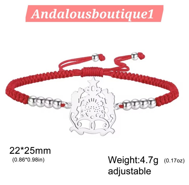 Moroccan Emblem Bracelet, Stainless Steel, Kingdom of Morocco National ...