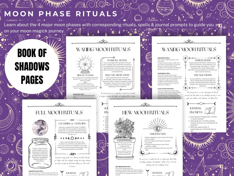 Moon Magic, Guide to the Lunar Cycle, Moon Rituals and Spells, Book of ...