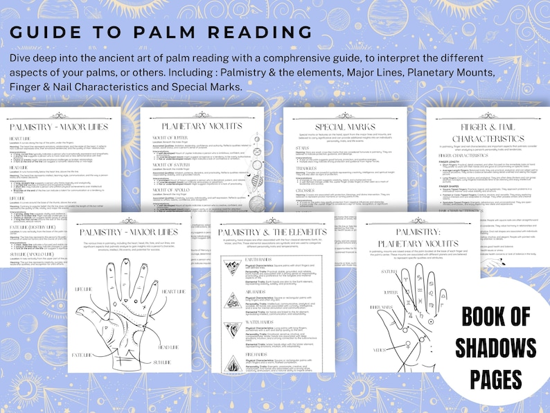 Palmistry 101, Beginners Guide to Palm Reading, Book of Shadows ...