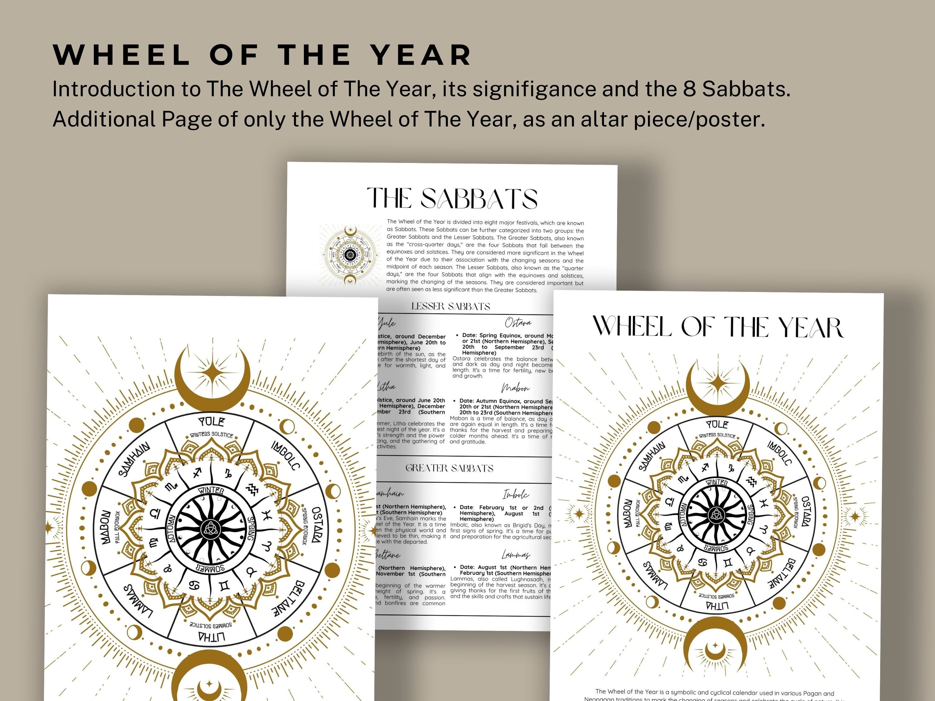 Wheel of the Year & 8 Sabbats Pagan, Wiccan, and Witchcraft Reference ...
