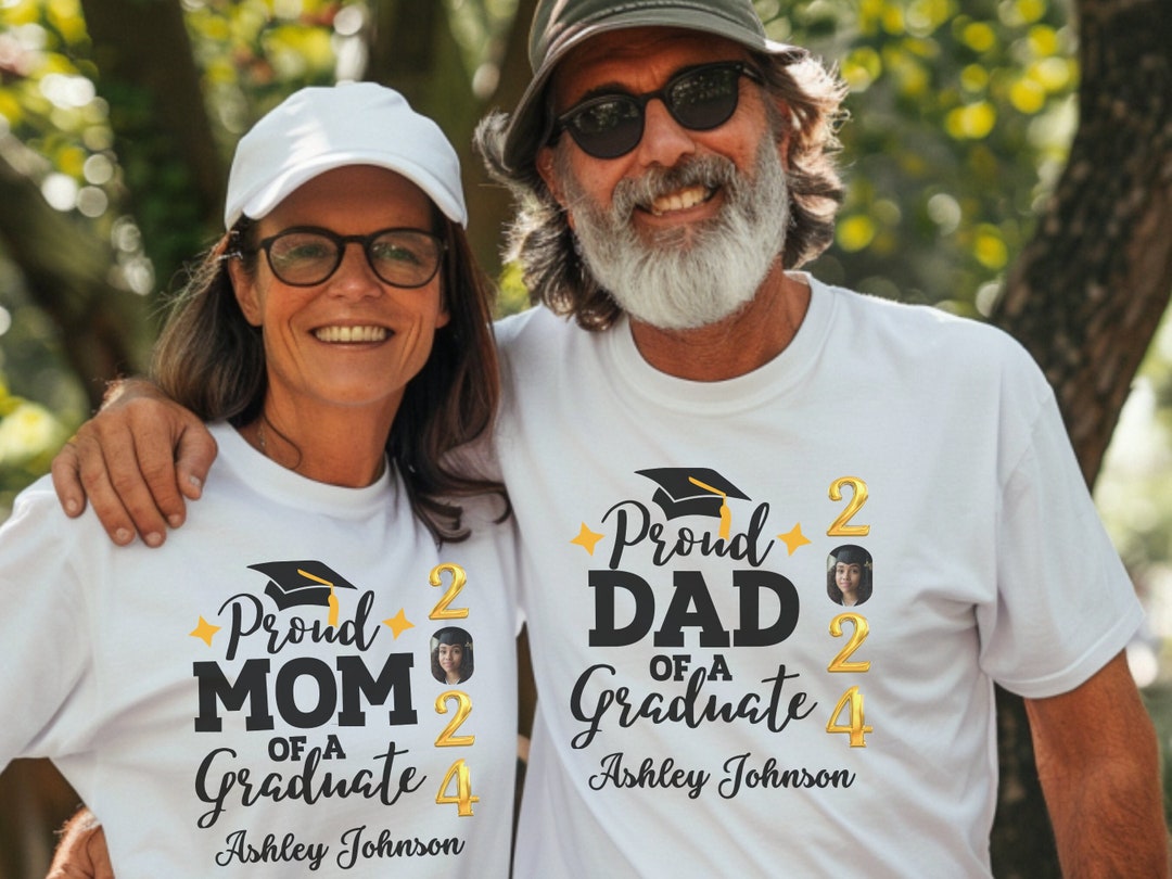 Matching Mom and Dad Graduation Shirt Set Proud Parents of a 2024 ...