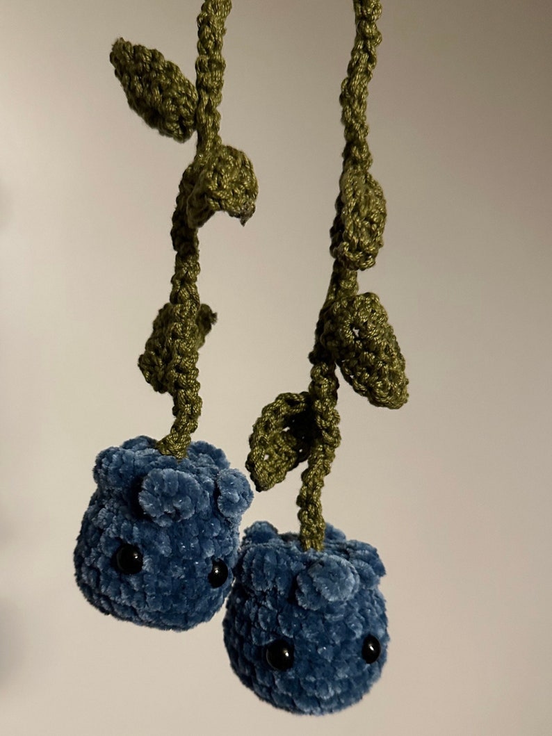 Crochet Blueberry (individual, Keychain, or Car Mirror Ornaments) - Etsy