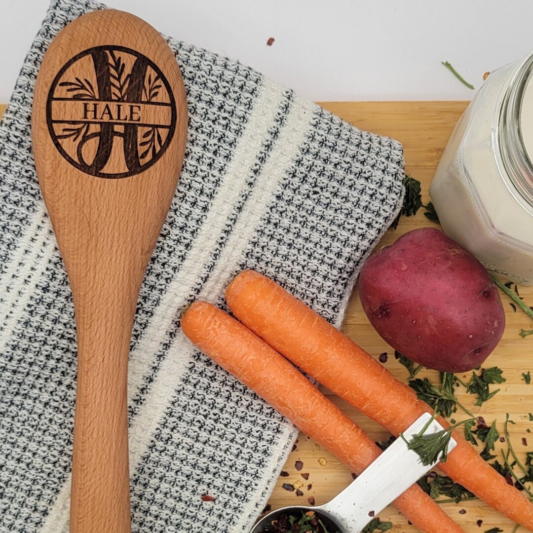 Custom Laser-engraved Wooden Spoons all-natural Beechwood,personalized ...